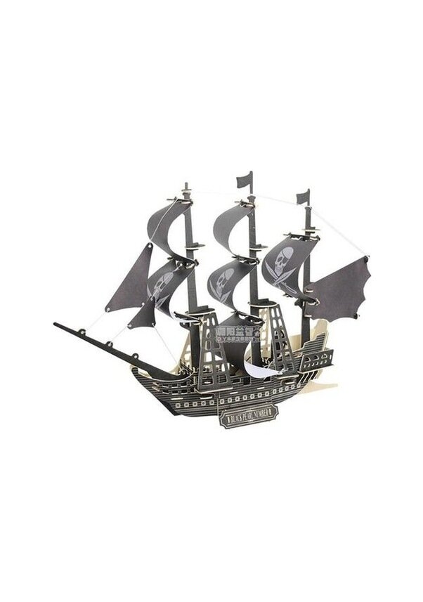 Парусная модель, сборная игрушка, деревянная ручная имитация военного корабля, детский подарок, черная жемчужина, деревянная лодка, карибские пираты, пазлы, черный игрушечный автобус и микроавтобус для детей от 12 лет, менее 1000 деталей