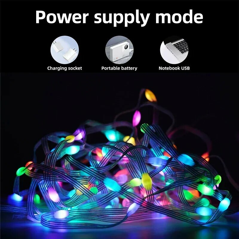 RGBIC гирлянда Bluetooth, Стиль 1m — фото 1