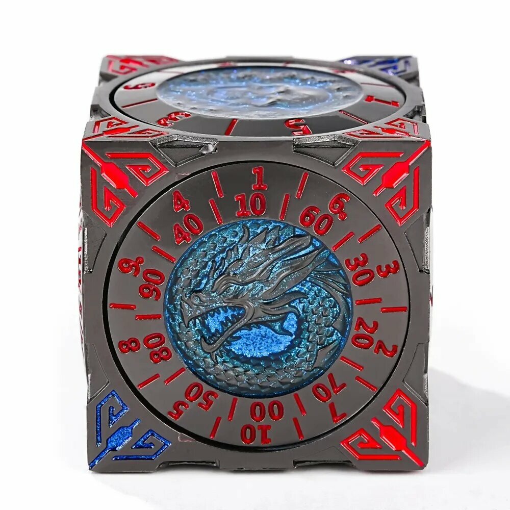 Металлические кости DND 7 в 1 (D4-D20) вращающийся кубик-спиннер для Dungeons & Dragons и НРИ