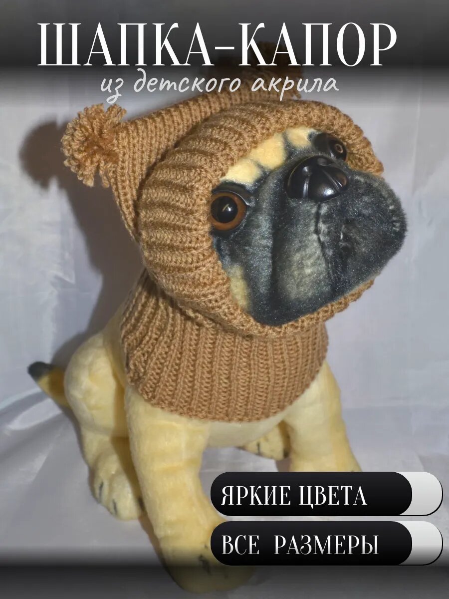 Шапка для собак капор колпак с ушками с закрытой шеей