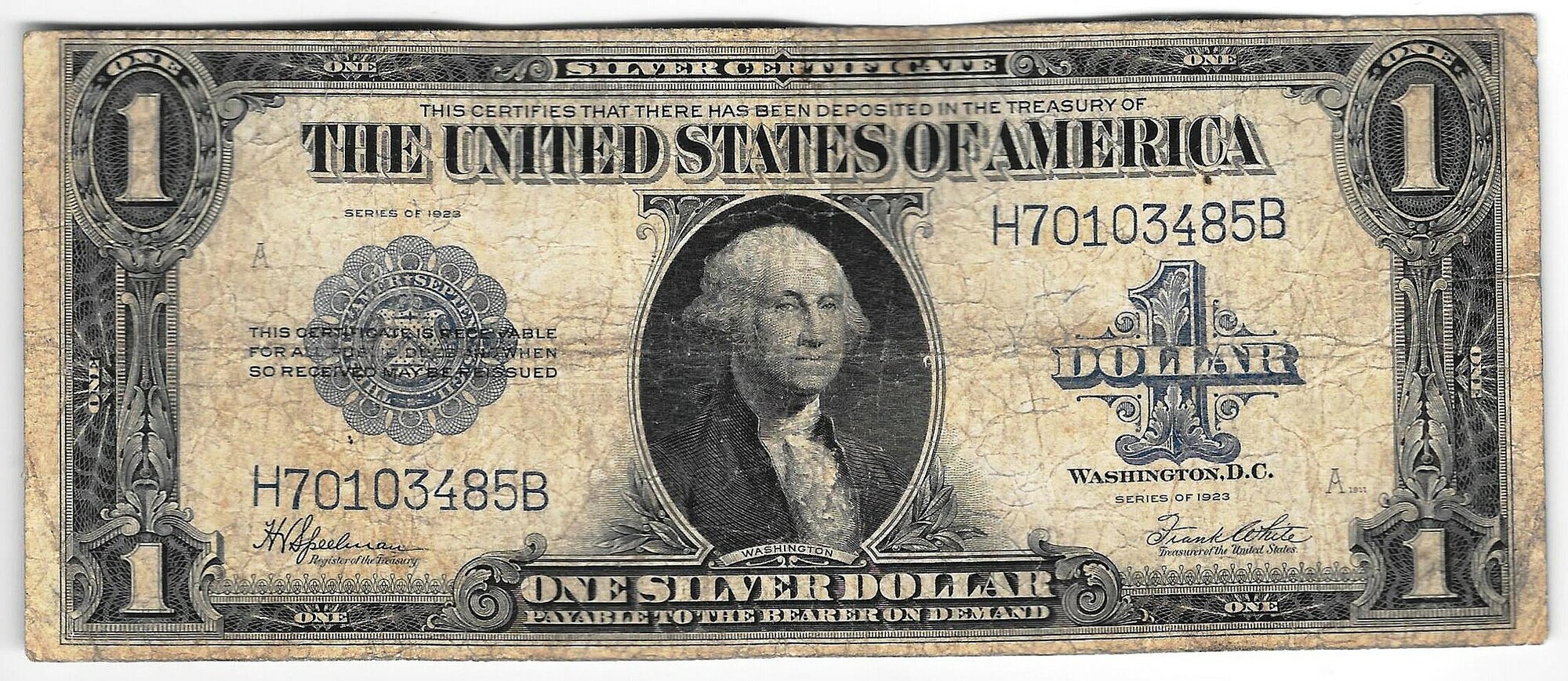 Банкнота 1 доллар 1923 Серебряный сертификат США