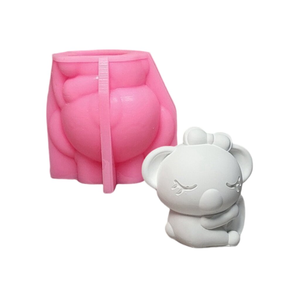 Силиконовые Формы для Свечей в Форме Коалы для Изготовления Свечей, Мыла, Шоколадных Конфет, Торта, Украшения Дома, Эпоксидной Смолы, Силиконовых Форм