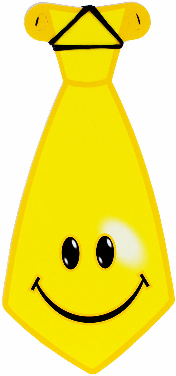 Веселая затея Галстук "С днем рождения: Улыбка", 7 шт