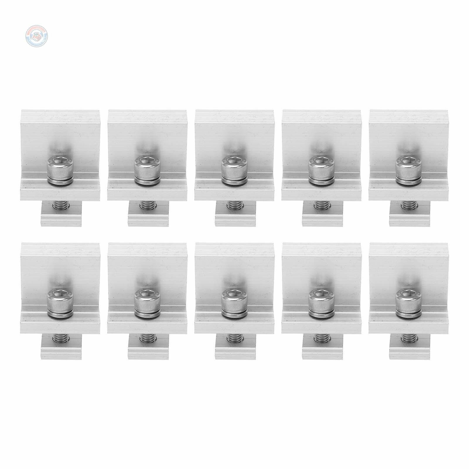 Z-образный кронштейн для солнечных панелей, алюминиевый зажим крепления 10 шт, монтаж на крышу фургона дома корабля, быстрая установка фотоэлектрических модулей