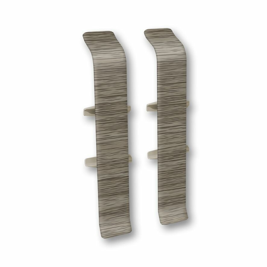 Соединитель для плинтуса DECONIKA 85мм - 296 Орех серый, 2шт