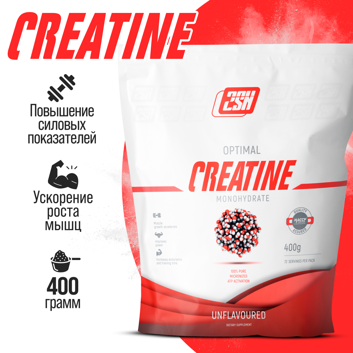 Креатин моногидрат 400г, 2SN Creatine Monohydrate 400g (bag)