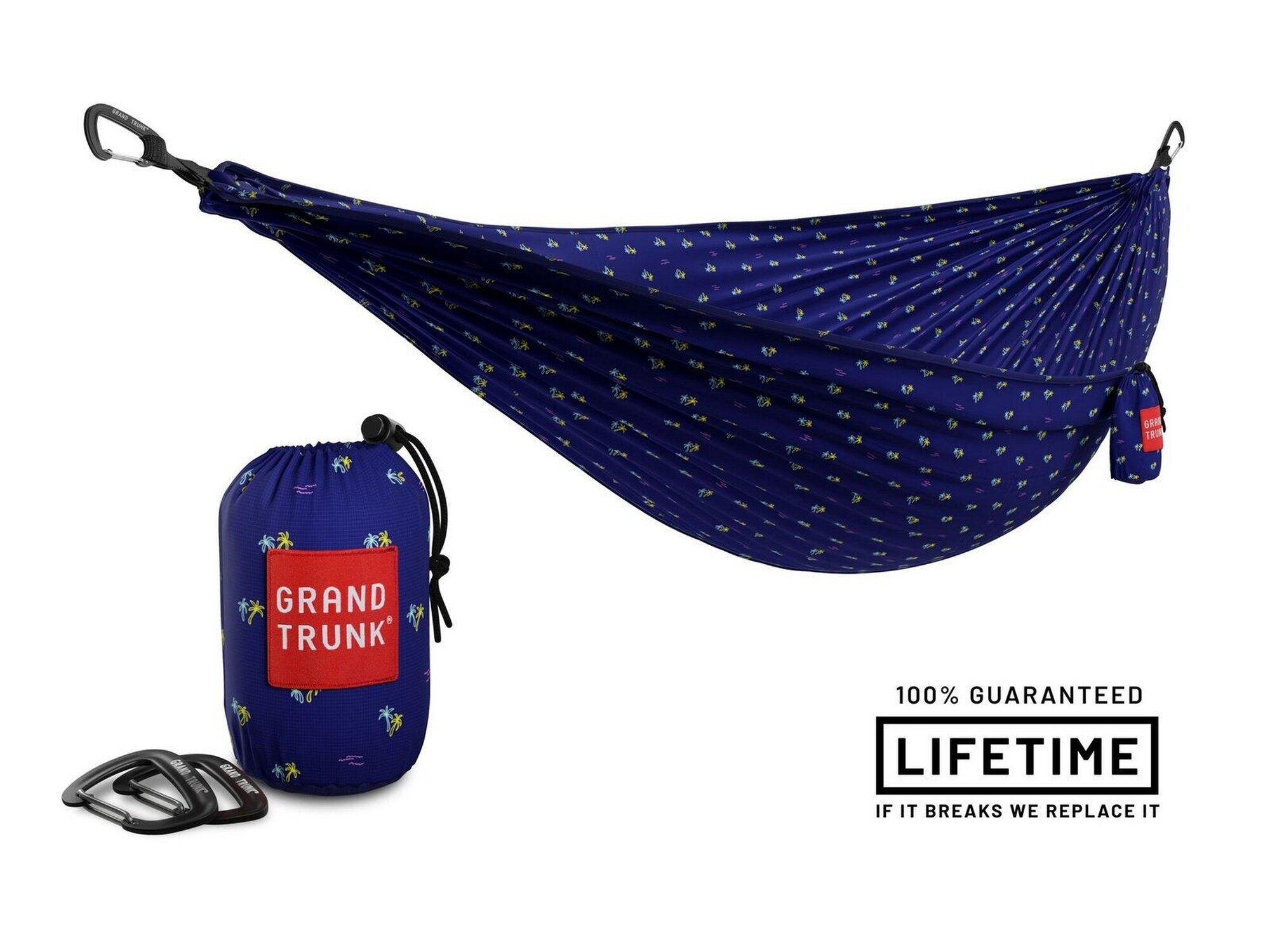 Decathlon Гамак Grand Trunk Trunk Tech Double Prints summer time, 335x200 см, 425 г, нейлон 40D, нагрузка 226 кг