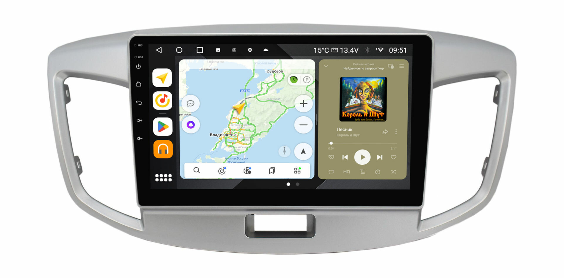 Магнитола Suzuki Wagon R 2012 - 2017 / 9 дюймов, 4/64GB, 8 ядер, DSP, 4G, Android 10 / Wide Media