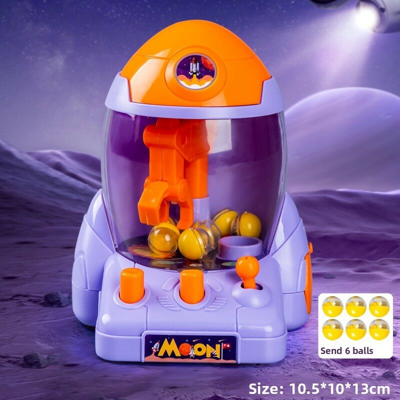 Space rocket catch ball toy for kids interactive parentchild game plastic fun, purple