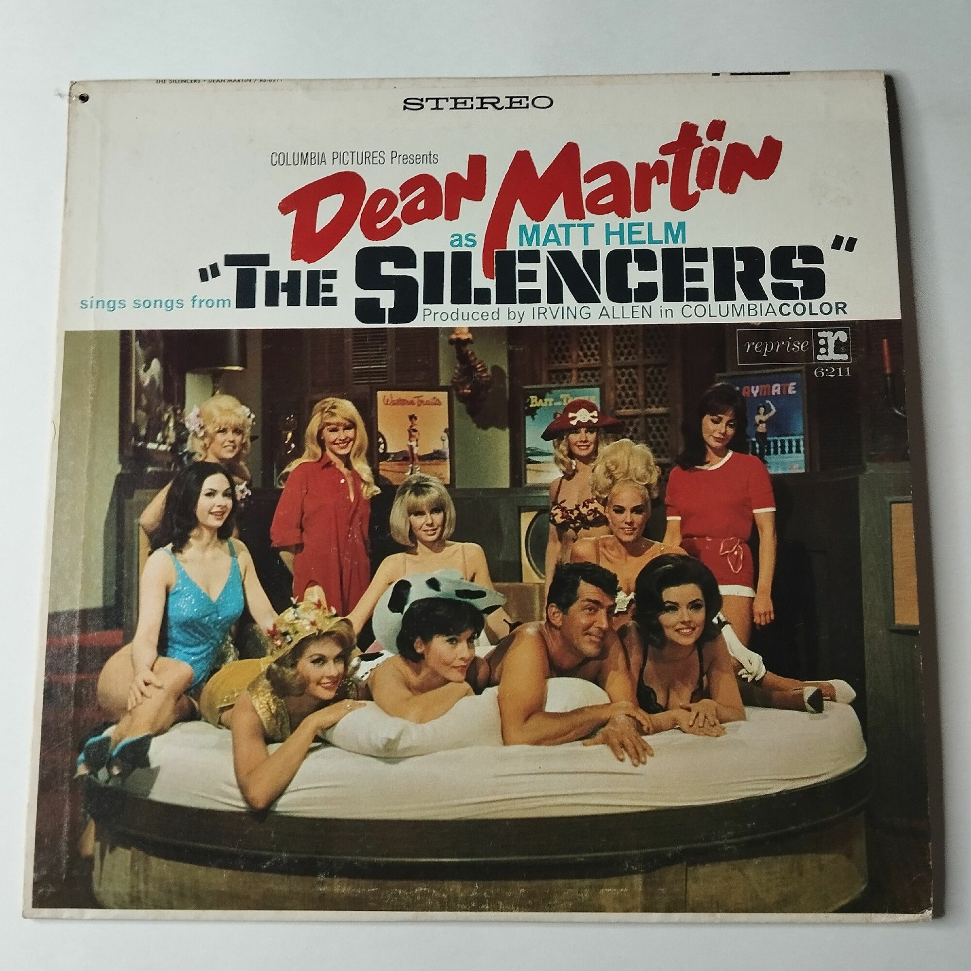 Винтажная виниловая пластинка LP Dean Martin As Matt Helm Sings Songs From The Silencers Глушители (USA 1966)