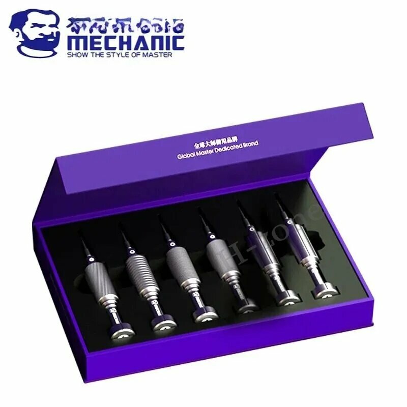 6 в 1 Механик IShell MAX Прецизионная отвертка высокой твердости, крестик из цветов сливы для нижней части IPhone Внутренняя разборка