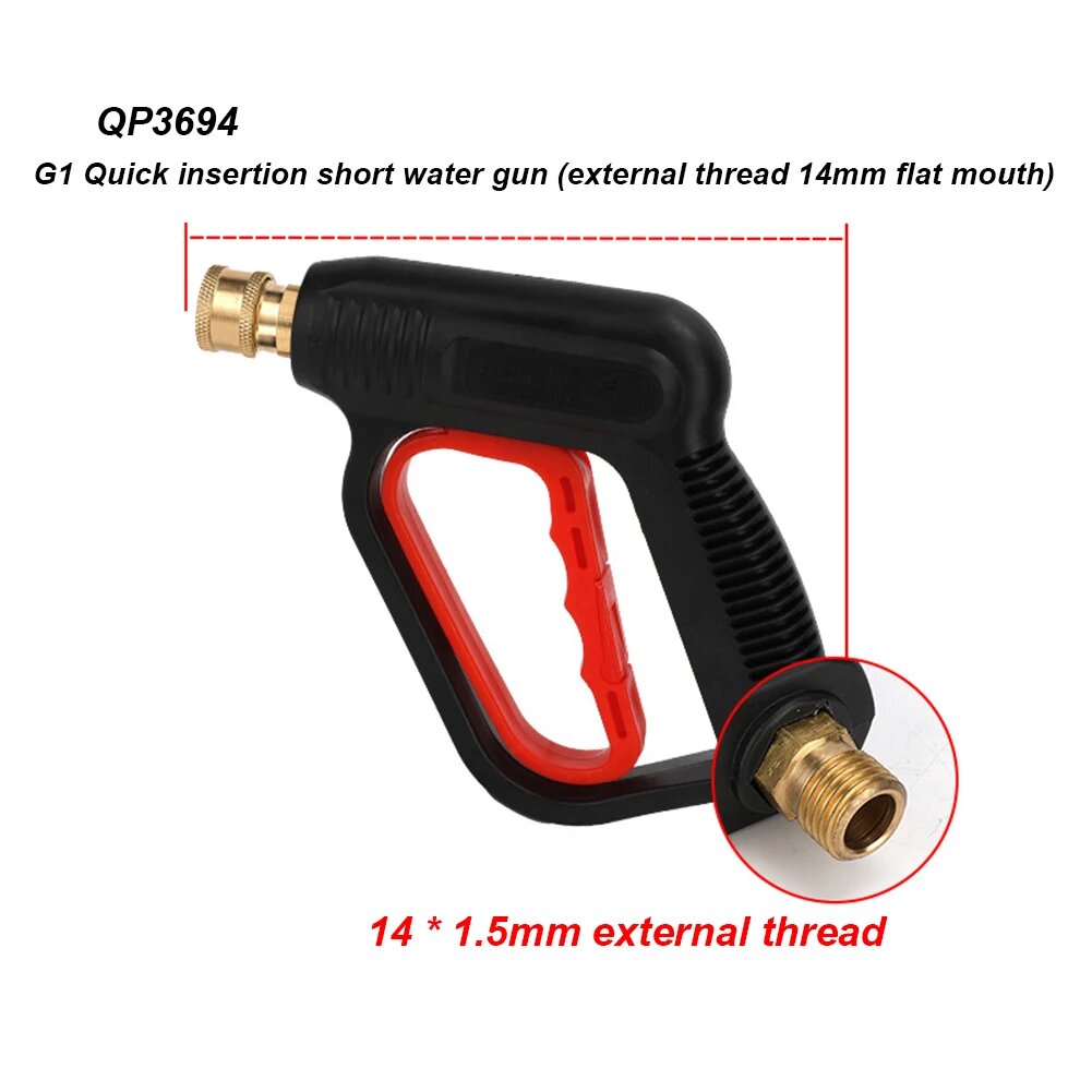G1 Пистолет для мойки автомобилей, насадка-распылитель, очиститель высокого давления для авто, дома, сада, чистка, мытье, внешняя резьба 22, внутренняя 22 14 мм, QP3694