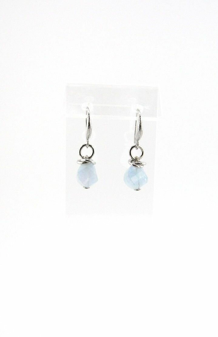 Серьги, аквамарин