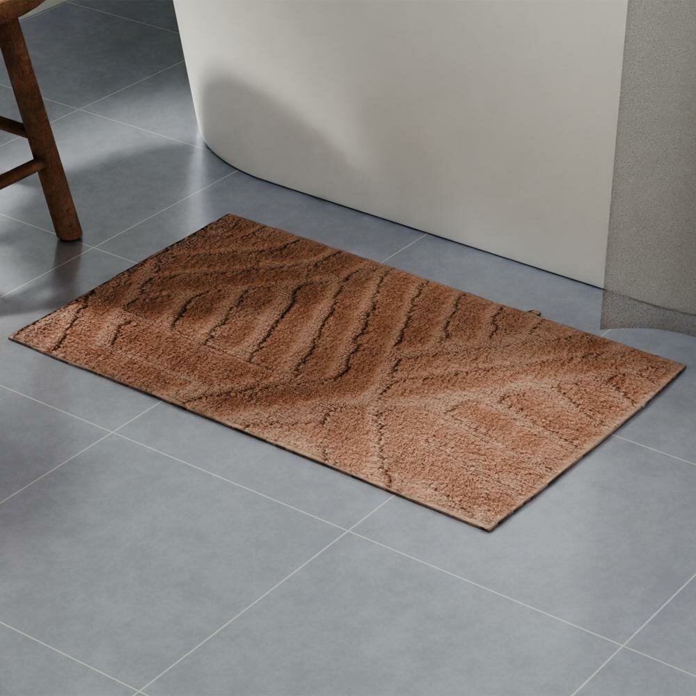 Коврик для ванной Swensa Noor 50x80 см цвет бежевый