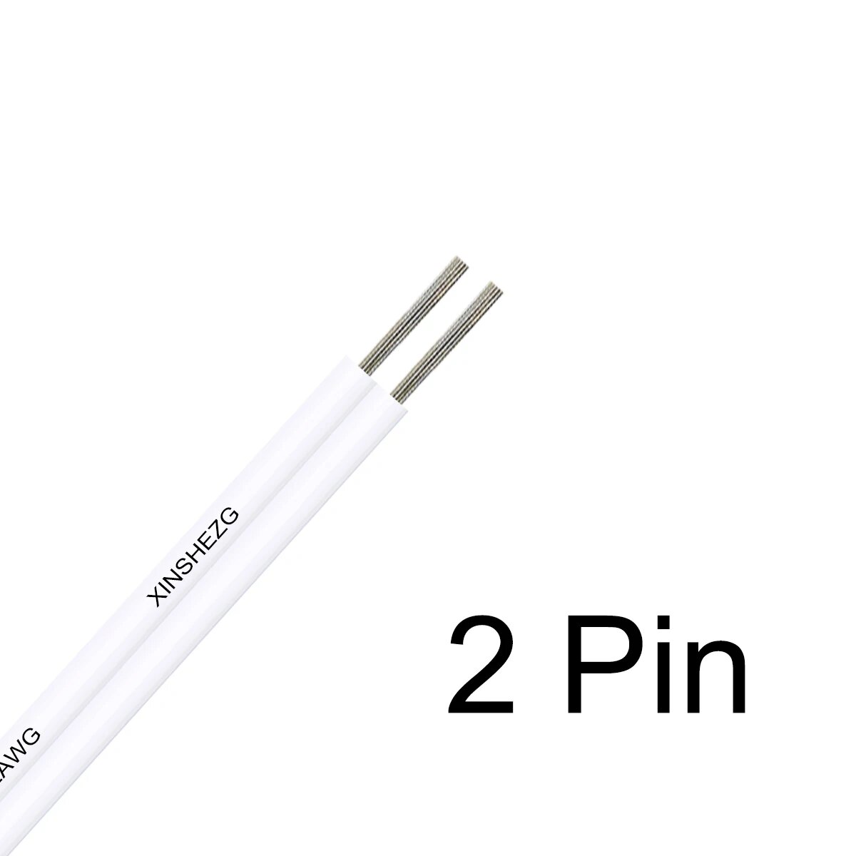 DelightFire 2-контактный провод 12В 18 AWG, White White, 5m