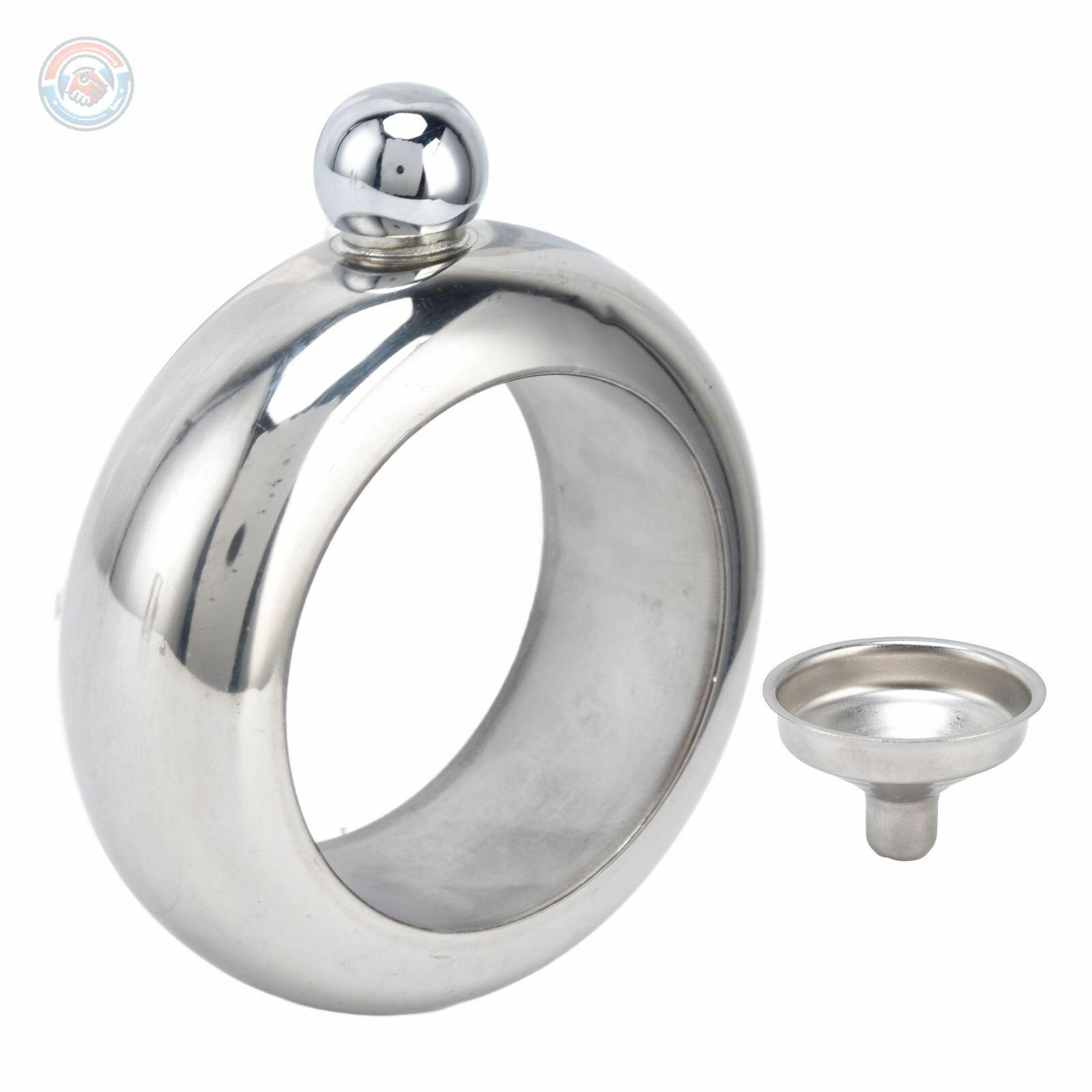 Браслет-фляжка из нержавеющей стали 100 мл, скрытая фляга-браслет для вечеринок, подарок для любителей напитков, стильный аксессуар и компактный контейнер для вина или виски