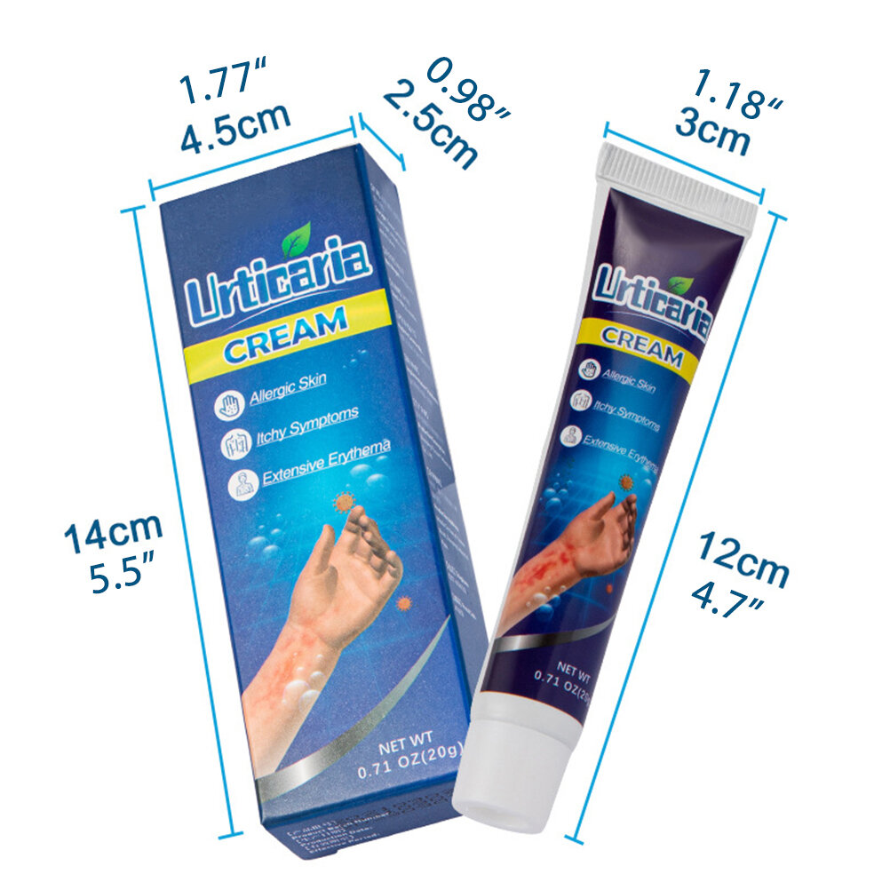Противозудный крем от крапивницы, 20 г, натуральная травяная мазь против зуда