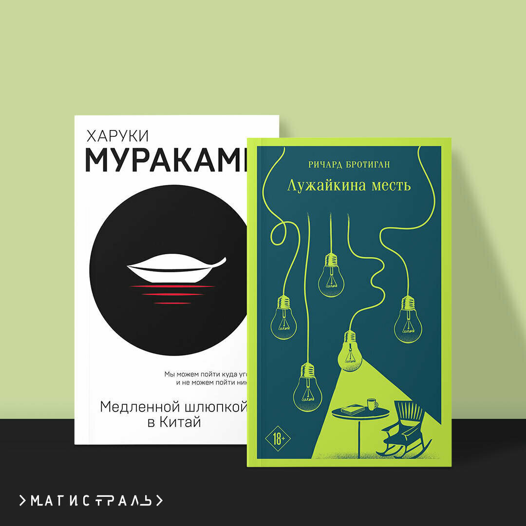 Мураками Х, Бротиган Р. Набор учитель и его ученик (из 2 книг: Мураками "Медленной шлюпкой в Китай" и Бротиган "Лужайкина месть")