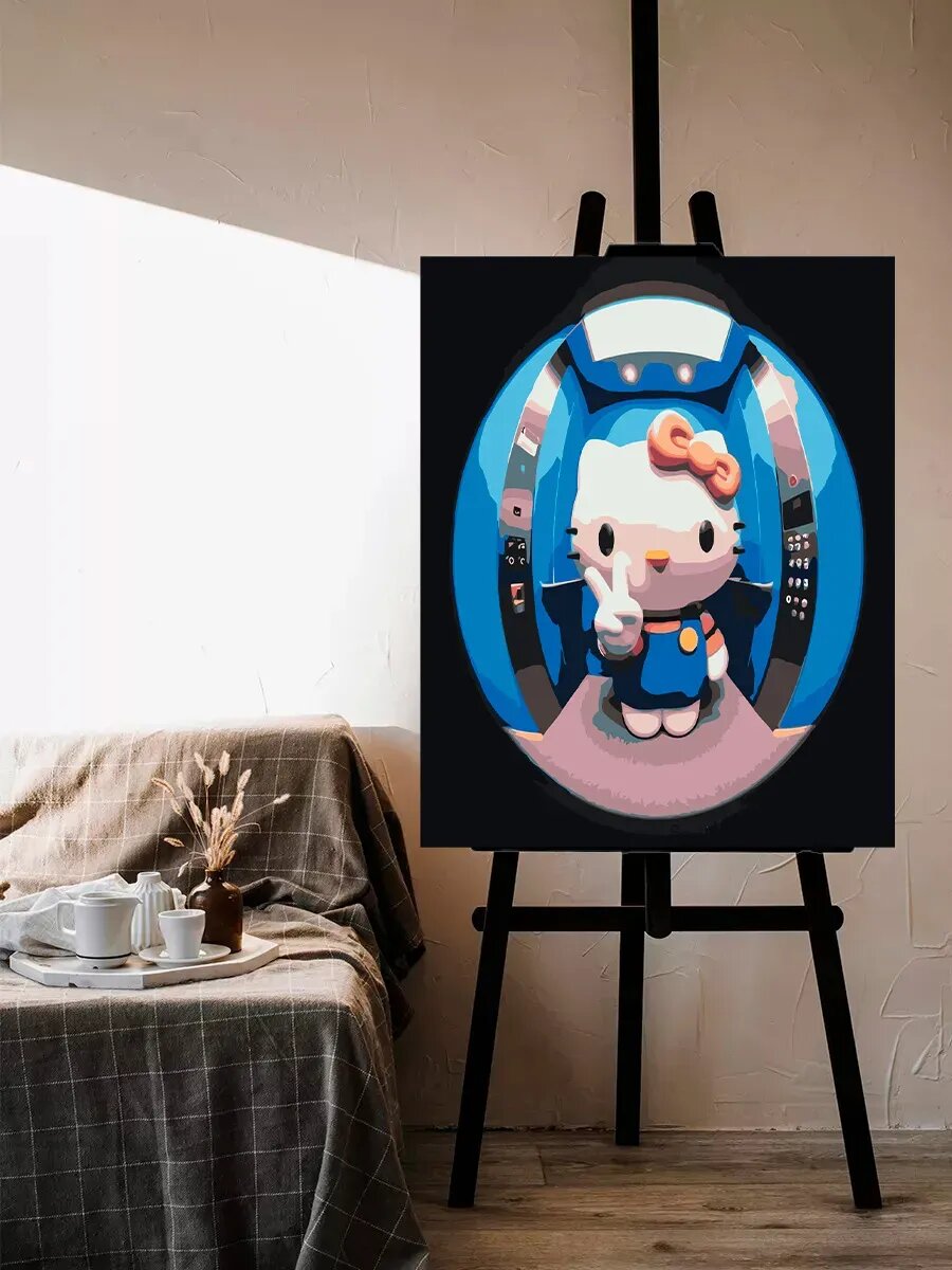 Картина по номерам Тусовные Хеллоу Китти Hello Kitty
