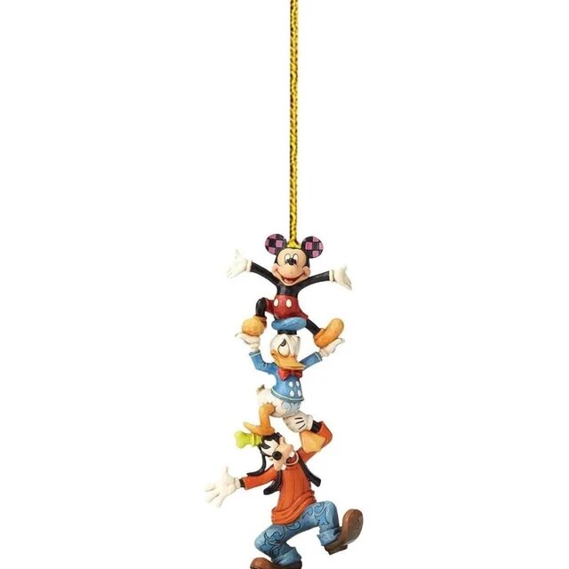 Плоская фигурка аниме-игрушки Disney Микки Минни Маус, елочное украшение, подвесной декор для дома, подарок на рождественскую вечеринку
