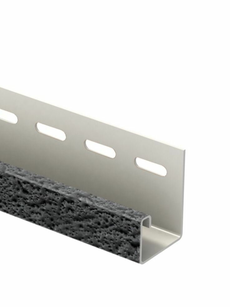 J-профиль Клинкер Нордик Графитовый, 4 штуки по 1.5 метра