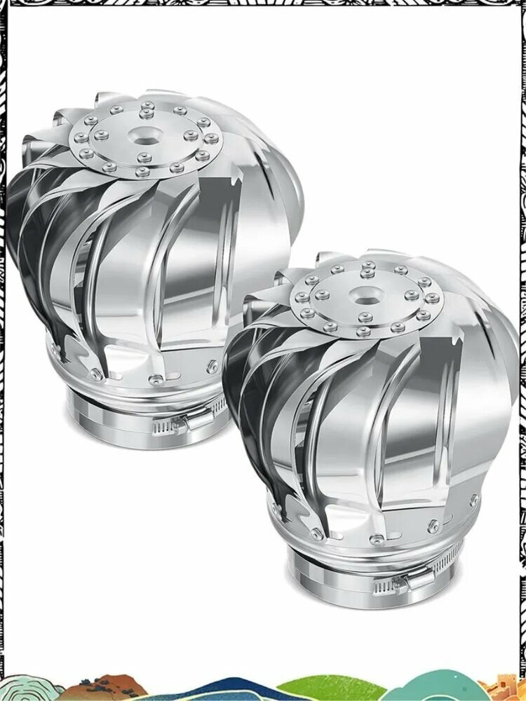 2 Шт, 110 Мм, Без Электропривода, Крышный Вентилятор, Ветряные Турбины, Вентиляционное Отверстие На Чердаке