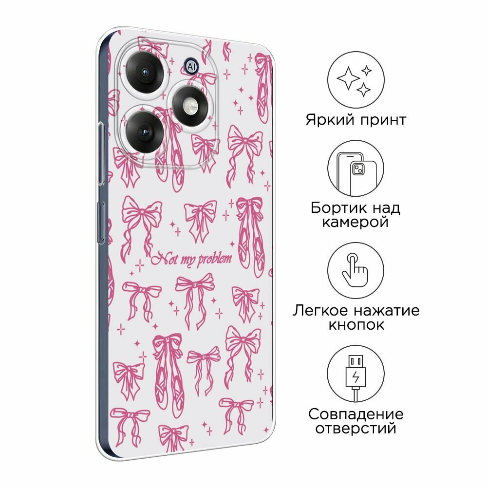 Силиконовый чехол на Itel A70 / Ител А70 с принтом "Not my problem 1" — фото 1