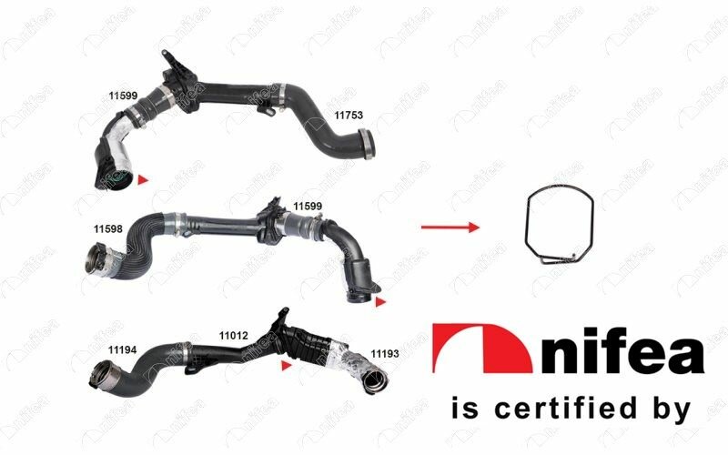 Nifea 7701071997, скоба патрубка интеркулера для Renault, Mercedes, Nissan, аналог оригинала
