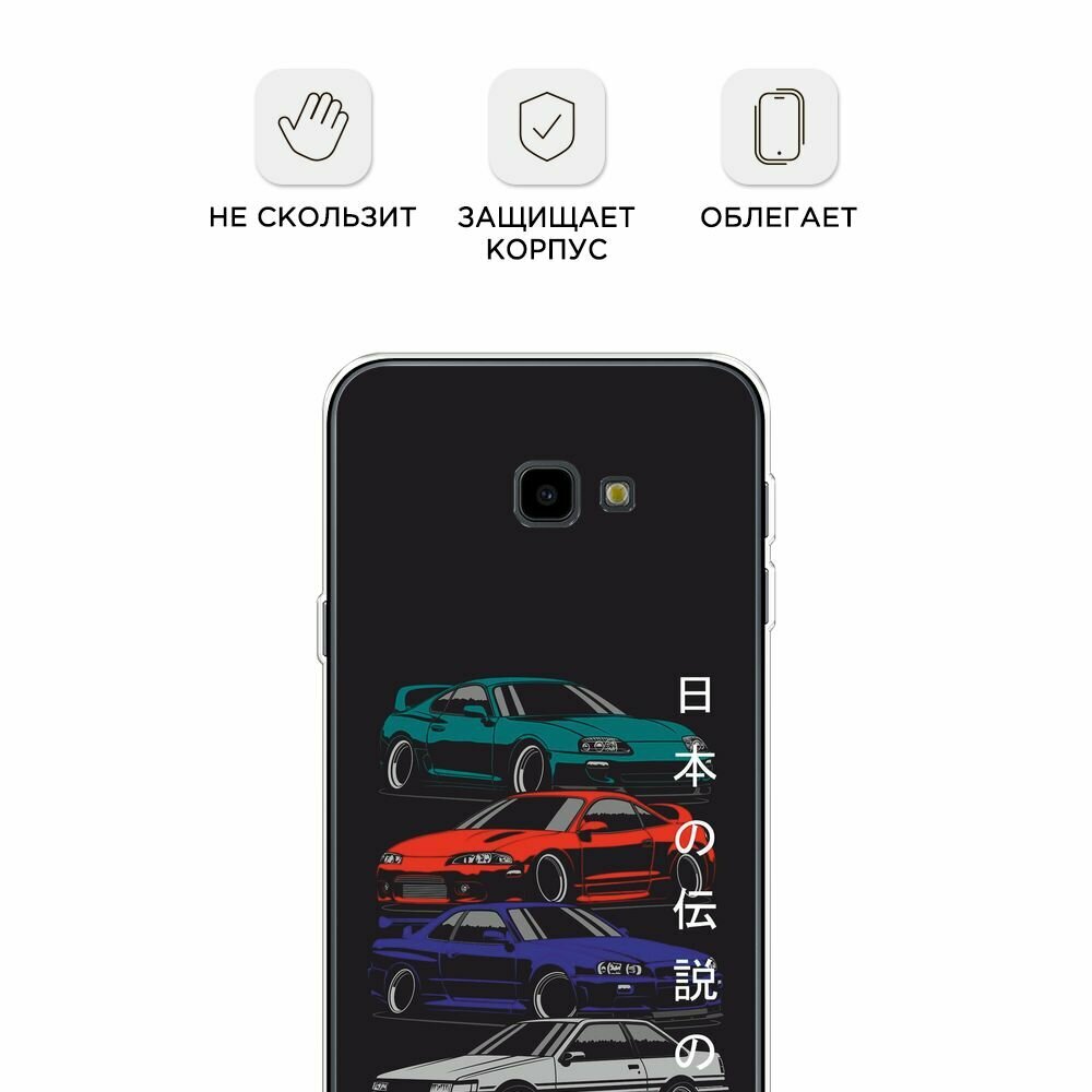 Чехол на Samsung Galaxy J4 Plus 2018 / Самсунг J4 Plus 2018 с принтом "JDM Legend cars" — фото 1