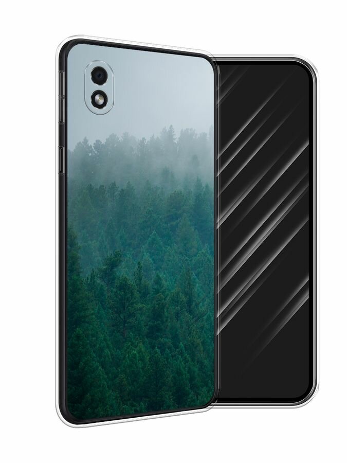 Чехол на Samsung Galaxy A01 Core / Самсунг Галакси А01 Core с принтом "Лес в облаках"