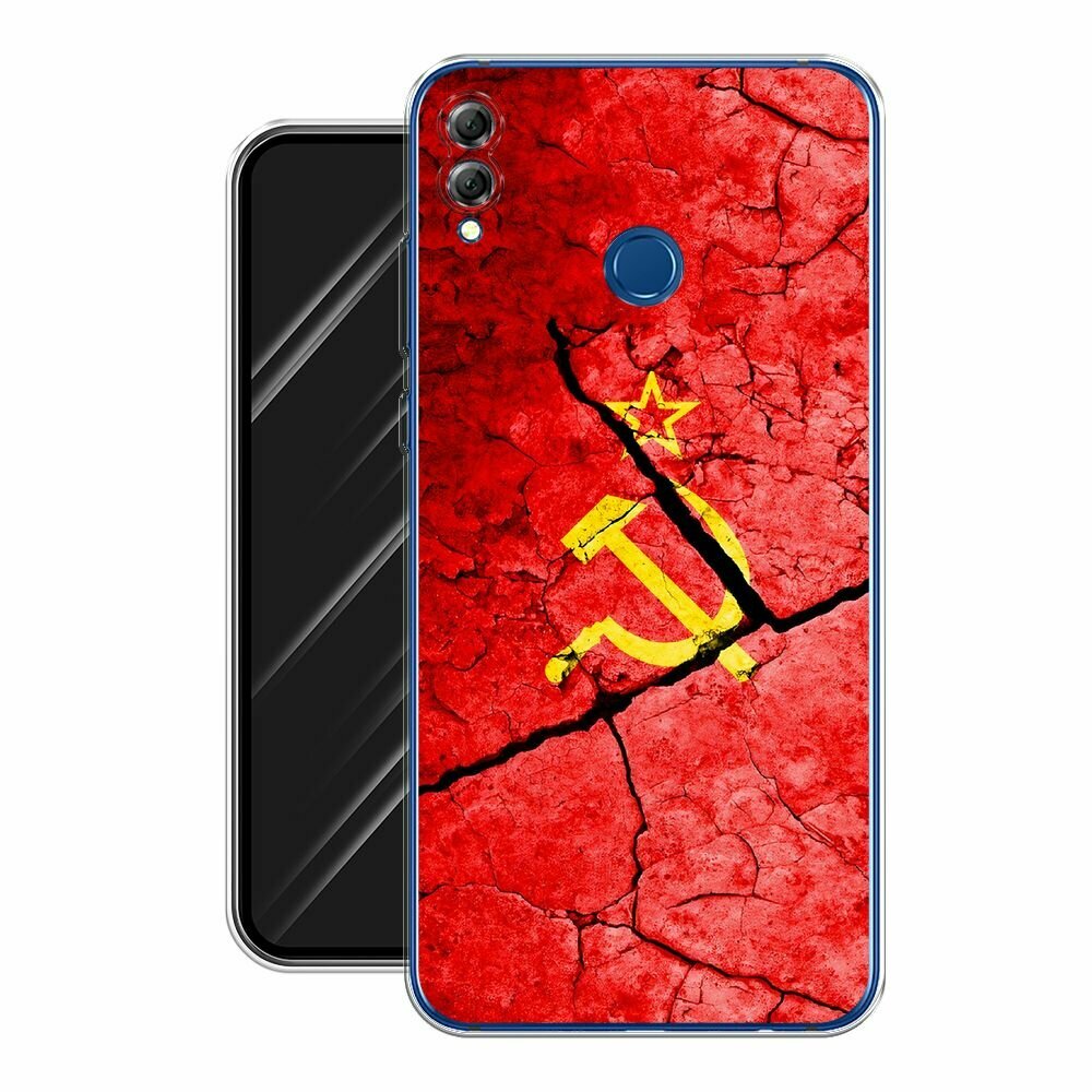 Силиконовый чехол на Honor 8X / Хонор 8Х с принтом СССР — фото 1