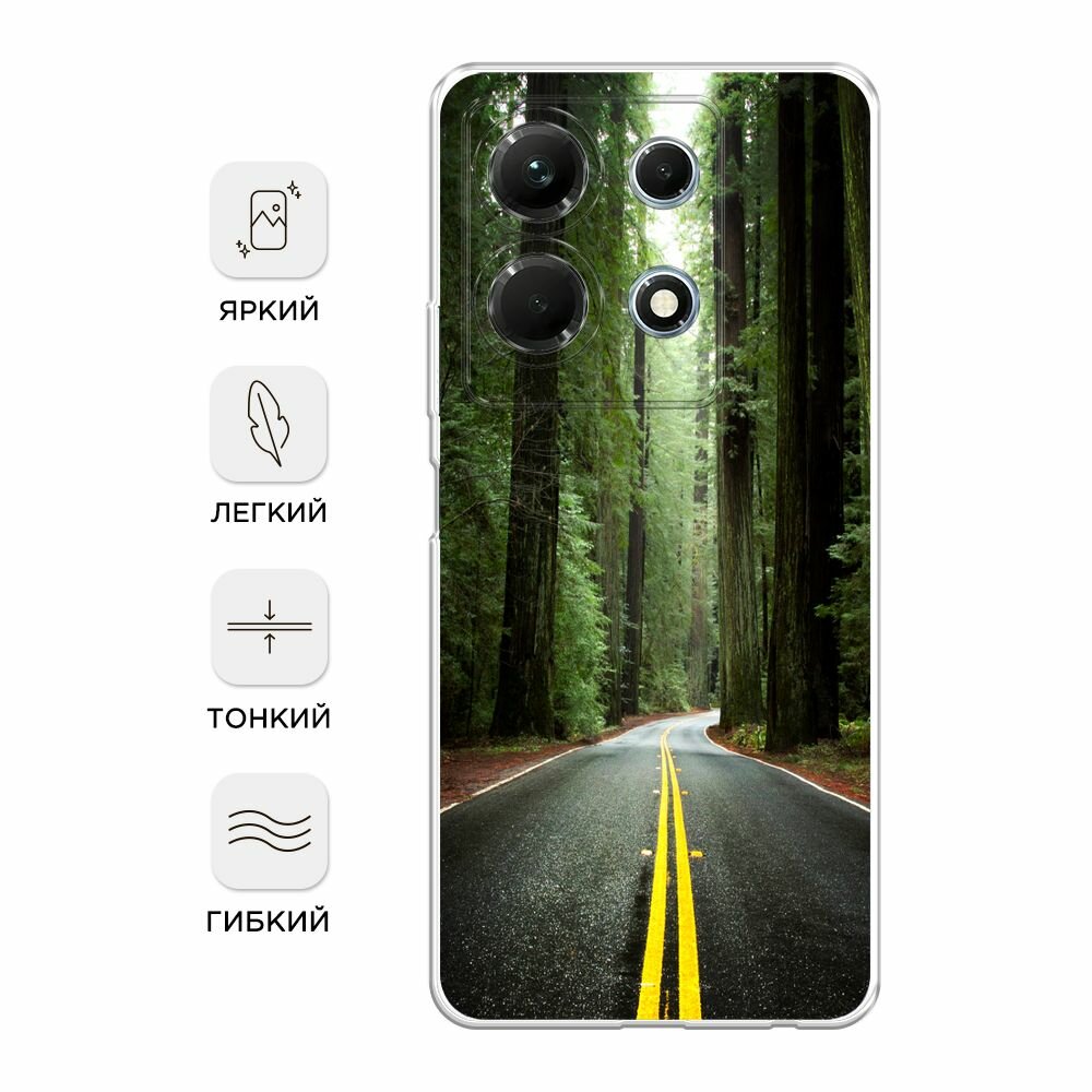 Чехол на Infinix Note 30 4G / Инфиникс Нот 30 4G с принтом "Лес 17" — фото 1