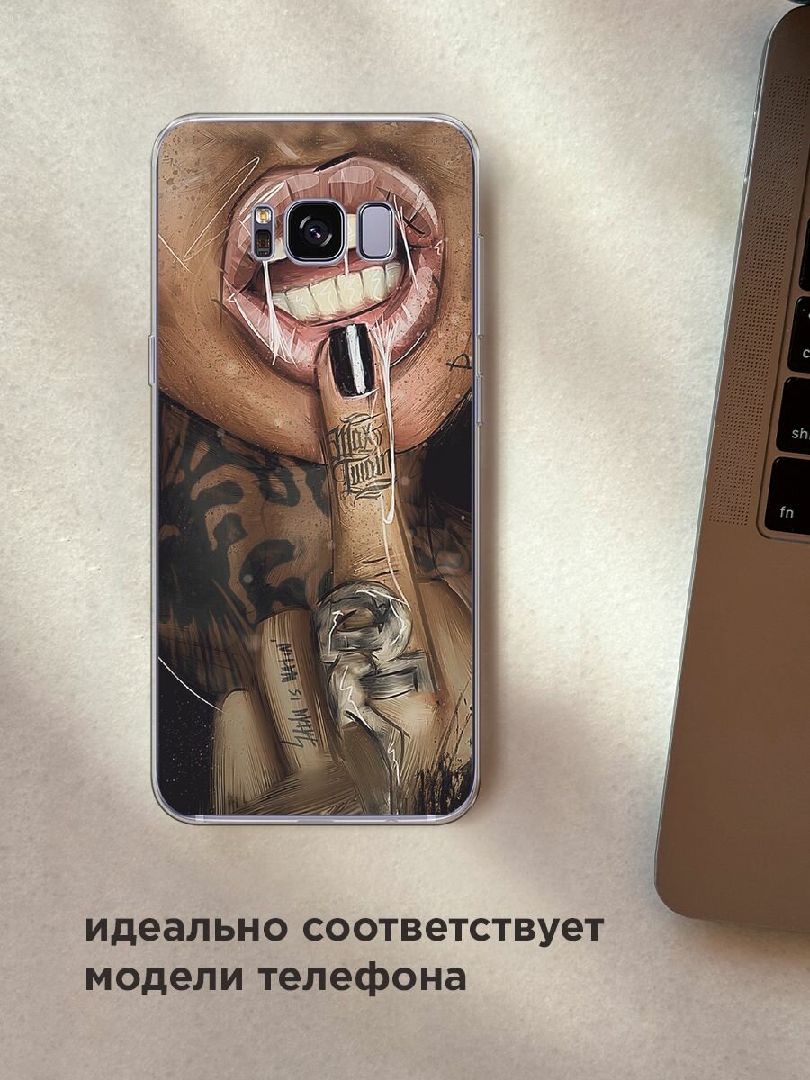 Чехол на Samsung Galaxy S8 + / Самсунг Галакси С8 Плюс с принтом "Девушка с татуировками" — фото 1