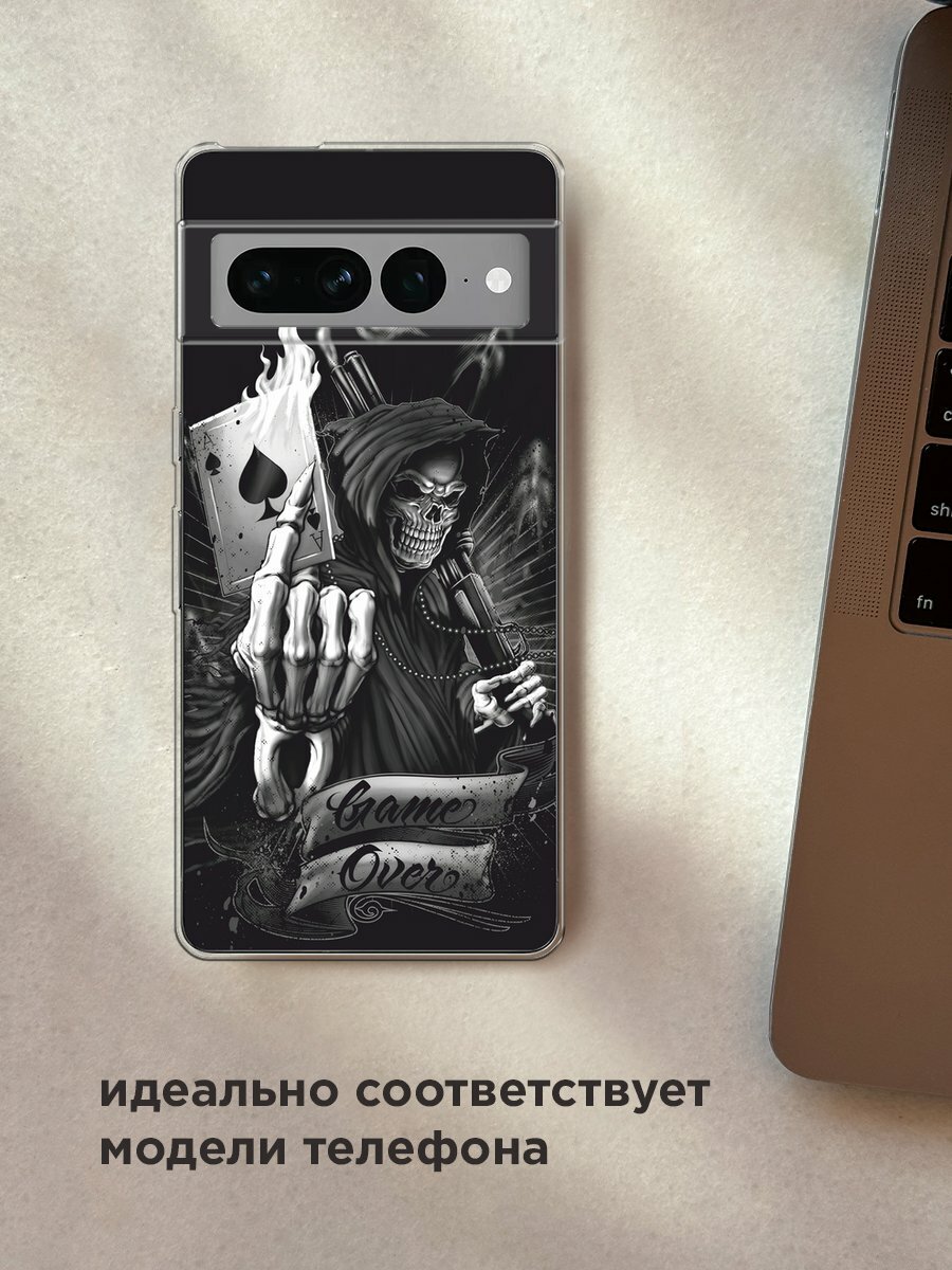 Чехол на Google Pixel 7 Pro / Гугл Пиксель 7 Про с принтом "Игра закончена" — фото 1
