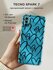 Чехол на Tecno Spark 7 / Техно Спарк 7 с принтом "Hearts doodle black 1"