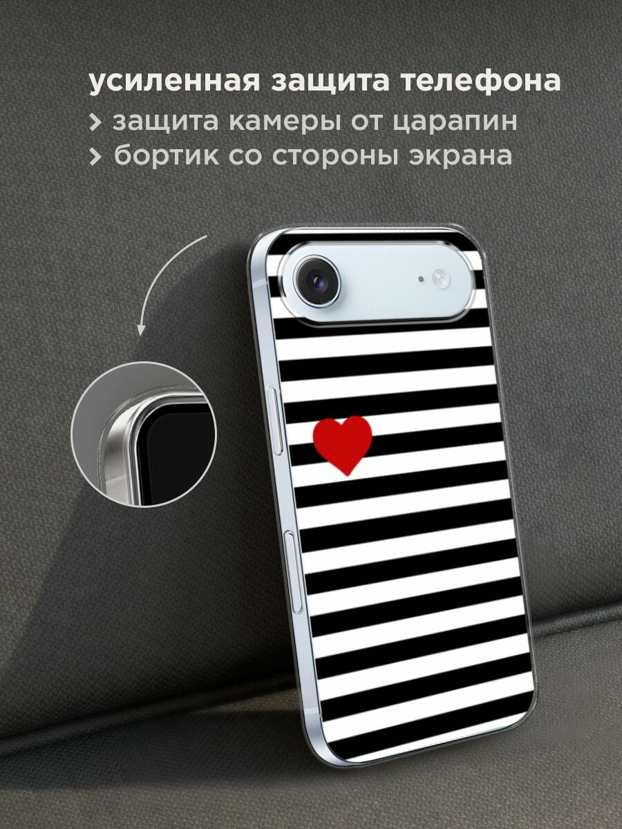 Чехол на Apple iPhone Air / Айфон Айр с принтом "Красное сердце" — фото 1