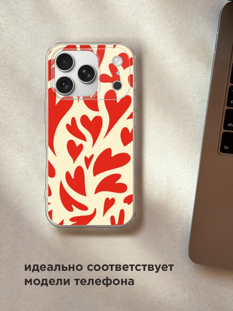 Чехол на Apple iPhone 17 Pro / Айфон 17 Про с принтом "Crazy hearts 1 - 14 февраля" — фото 1