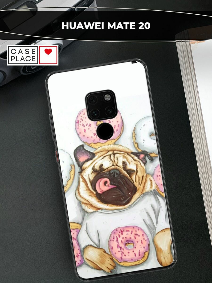 Чехол на Huawei Mate 20 / Хуавей Мате 20 с принтом "Счастливый мопс"