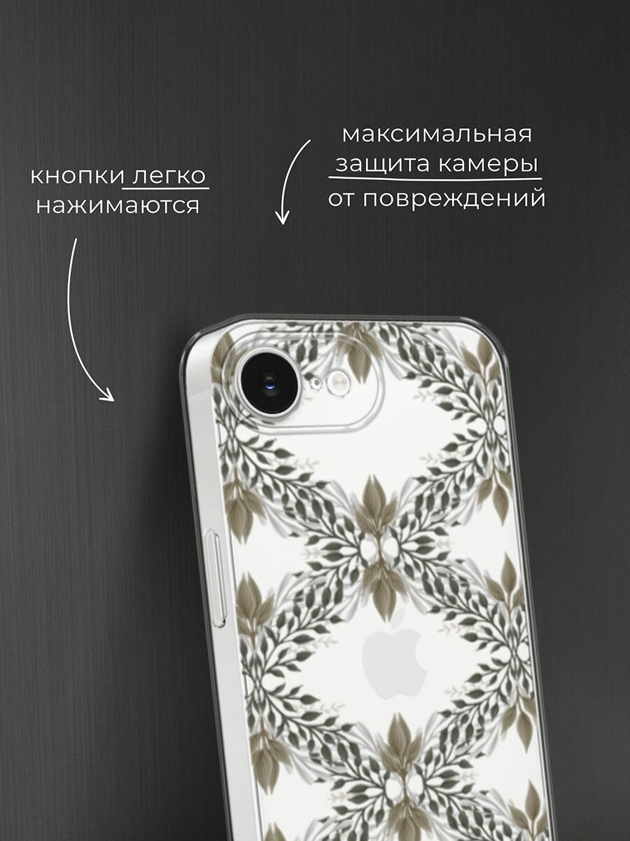 Чехол на Apple iPhone 16e/17e / Айфон 16е/17e с принтом "Калейдоскоп цветов" — фото 1