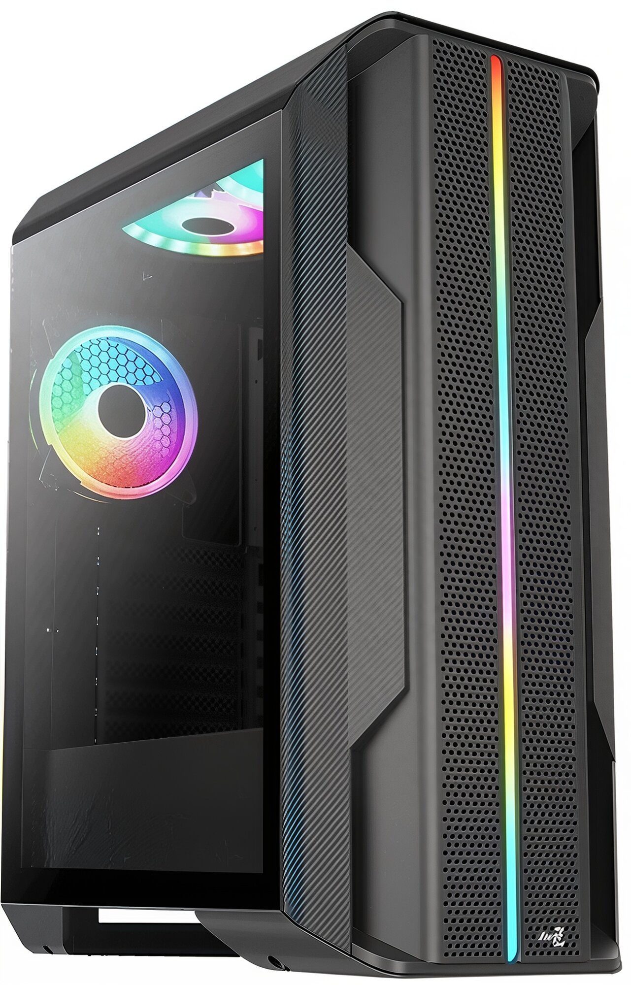 Корпус Midi-Tower AeroCool Splinter Duo, ARGB, Black (SPLINTER Duo-G-BK-v1)