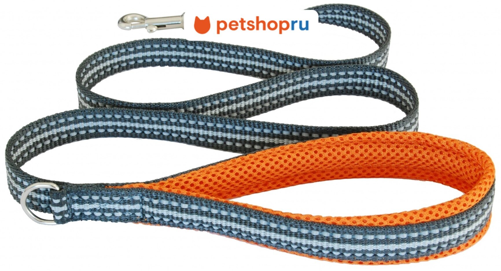 Cortina Мягкий светоотражающий поводок, огненный оранжевый, размер M