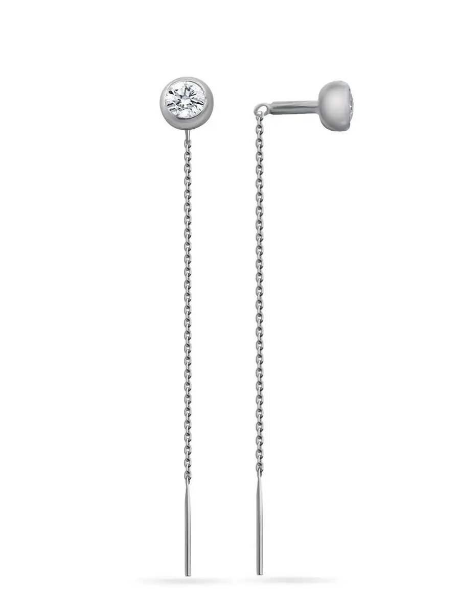 Серьги цепочки, серебро, 925 проба