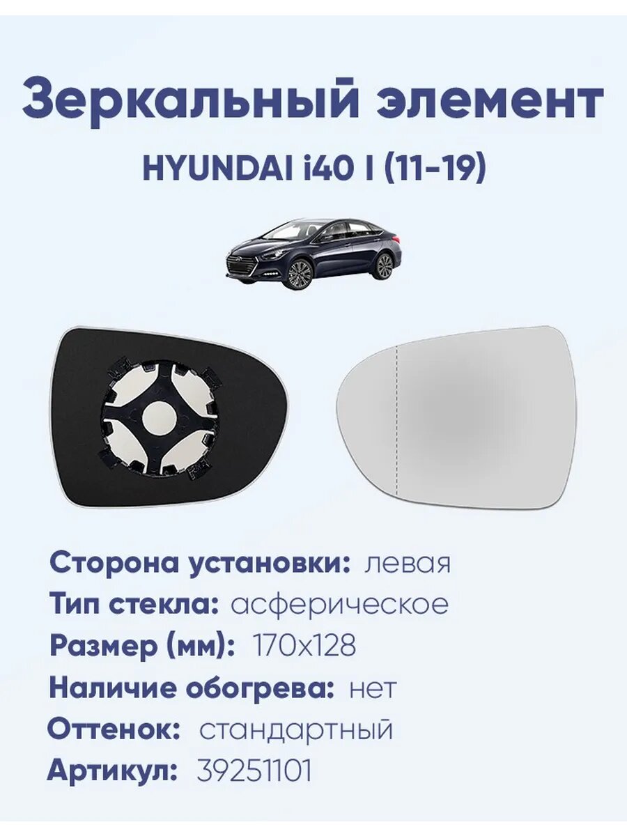 Зеркало HYUNDAI i40 I (11-19) 39251101