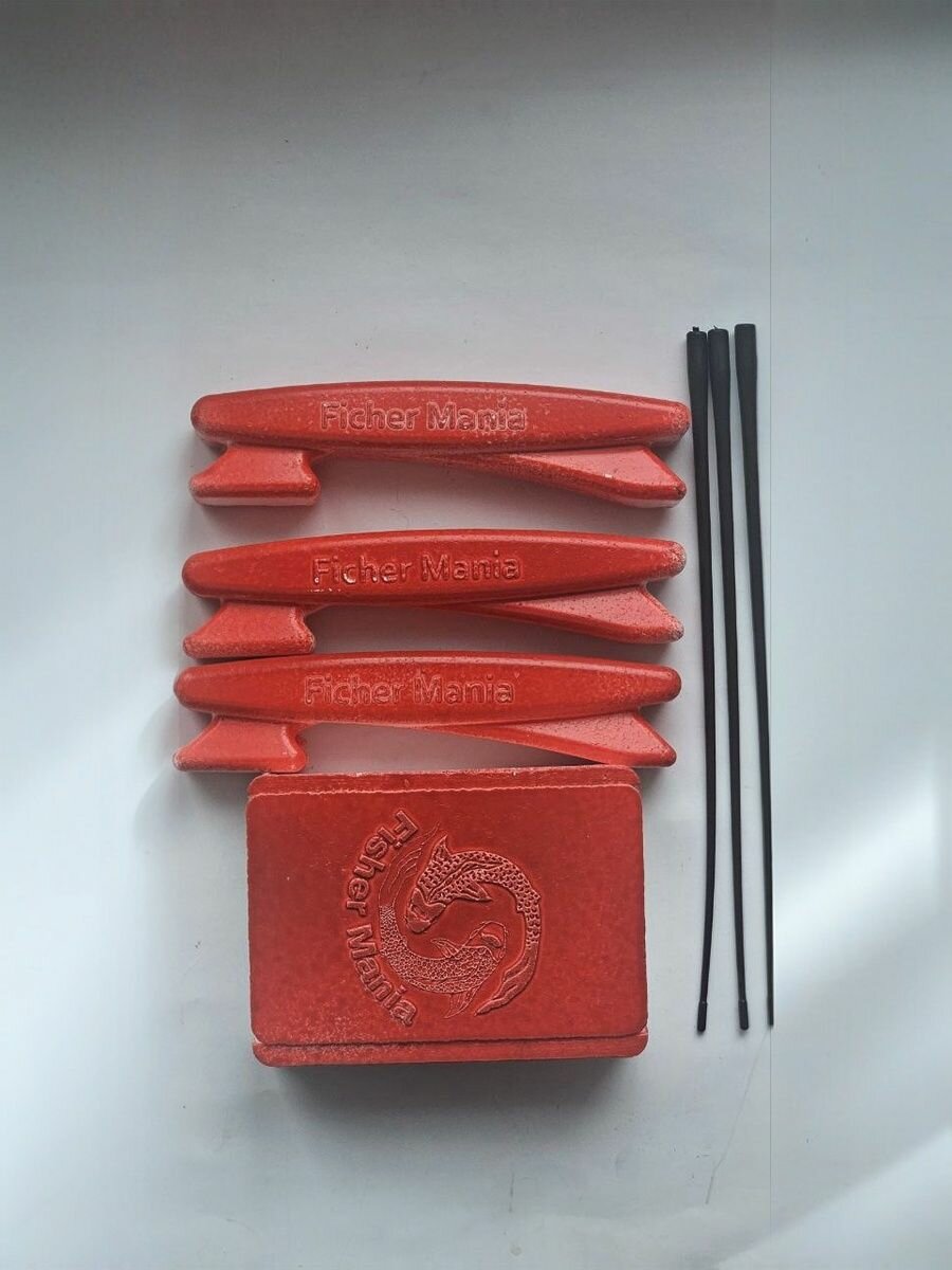 Комплект из 3 зимних удочек кобылка, не оснащенные с мотыльницей Fisher Mania