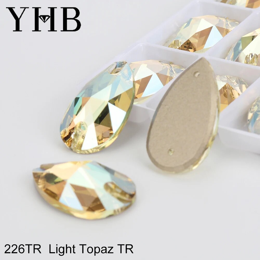 Стразы YHB 226TR Light Topaz Drop