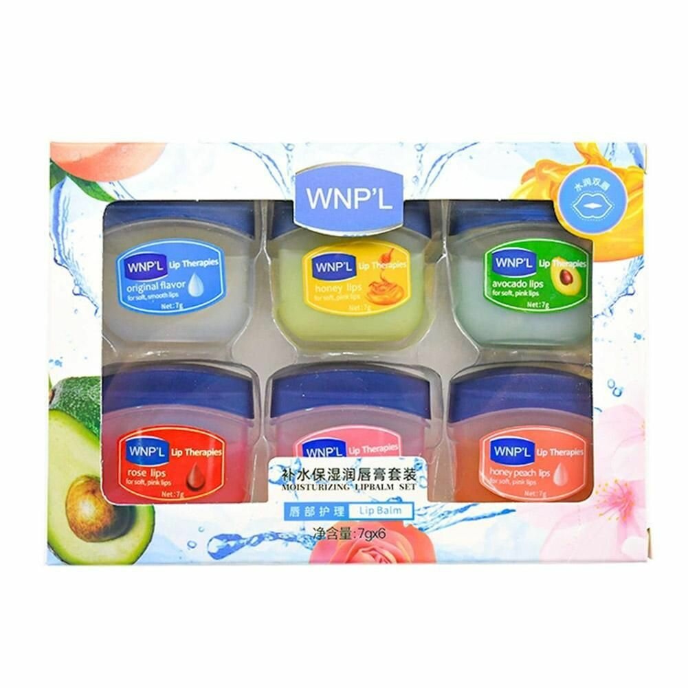 Вазелин от сухости 6шт, подарочный набор бальзамов