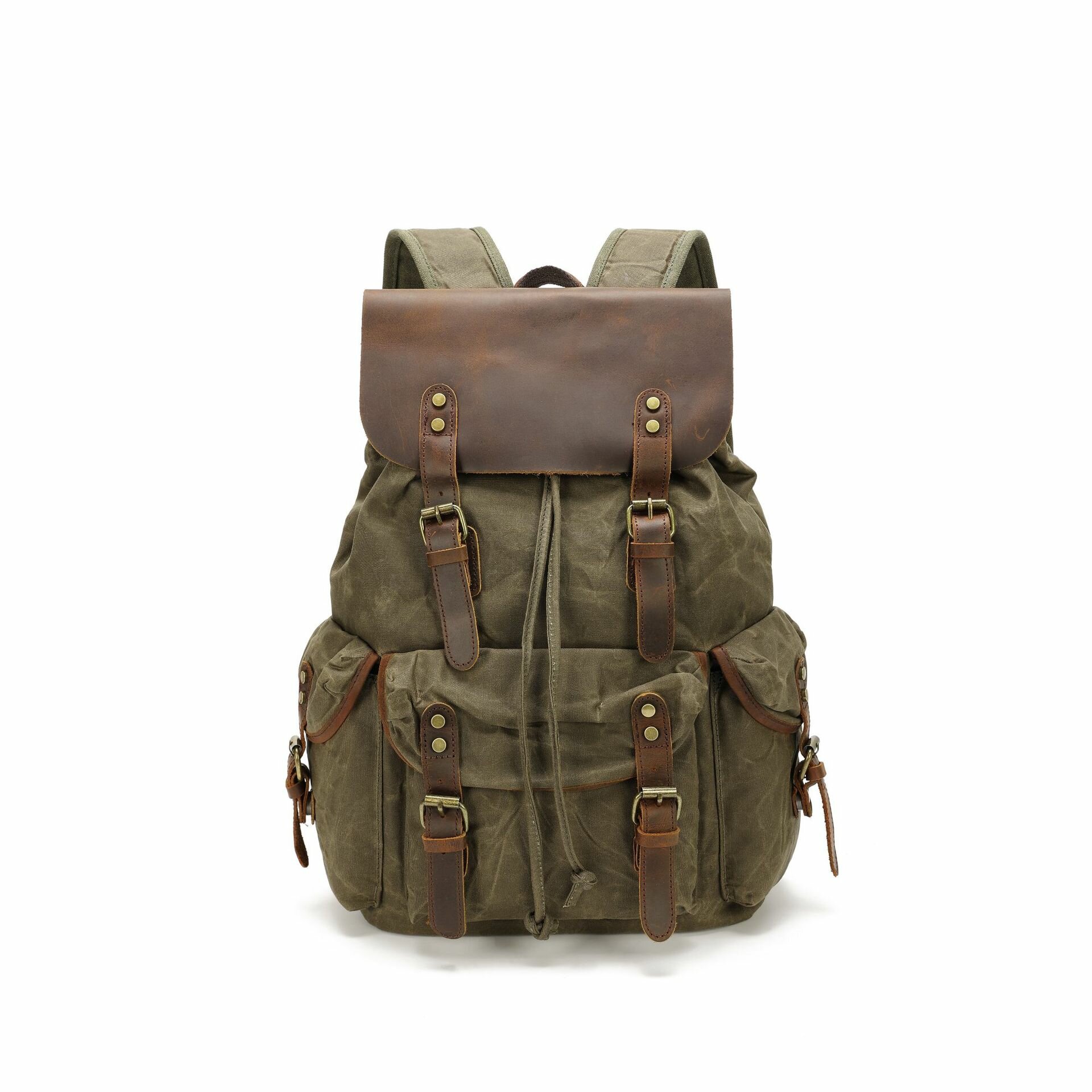 Кожаный рюкзак «Соль и перец» в стиле ретро, европейский и американский водонепроницаемый холщовый мешок с маслом и воском, рюкзак большой вместимости, дорожная сумка