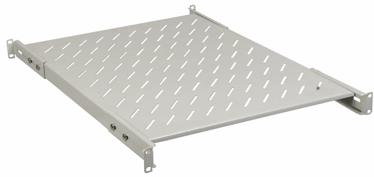 Полка стационарная ITK FS35-400PI-R 1U нагр:100кг. 19 400мм серый