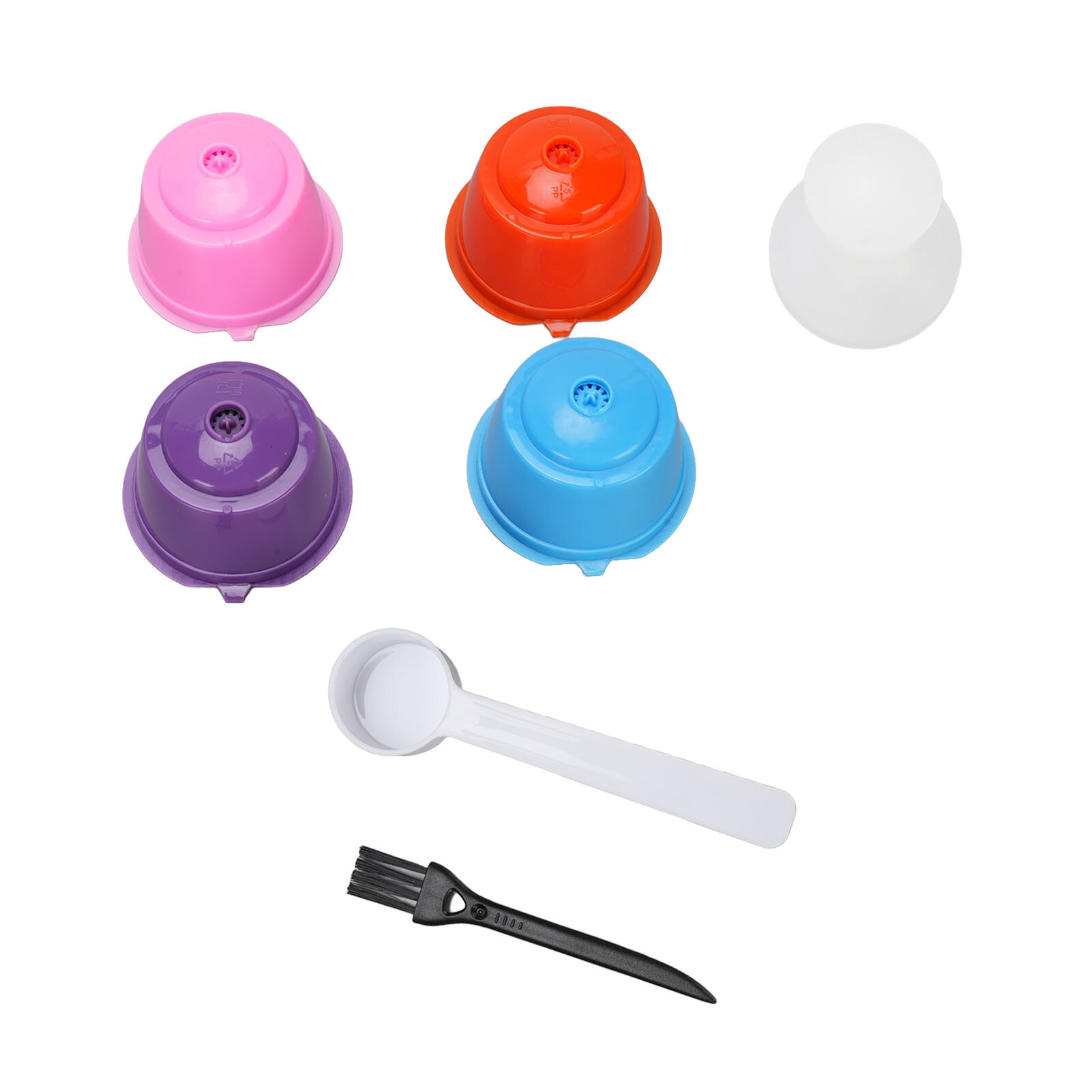 4pcs многоразовый кофейный капсула PP Многоцветный повторный кофейный фильт