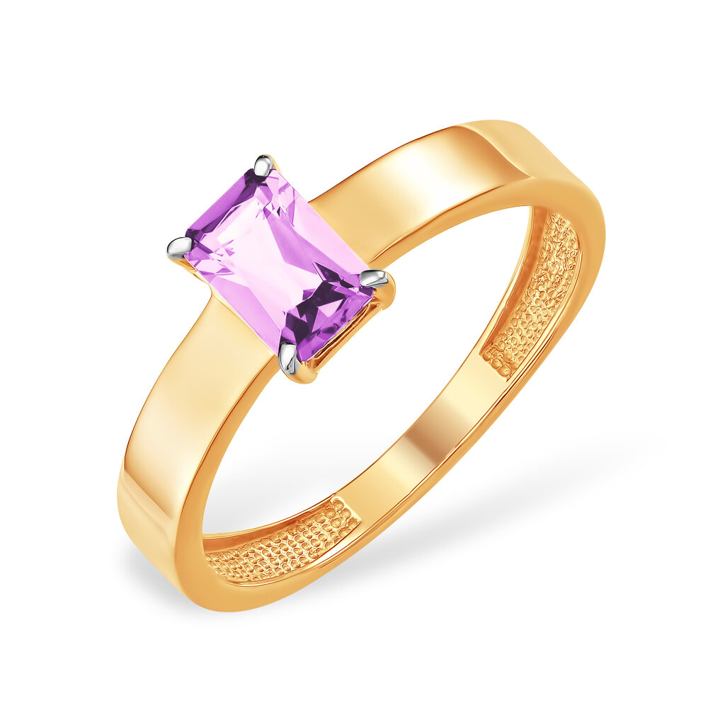 Кольцо, золото, 585 проба, Лондон топаз